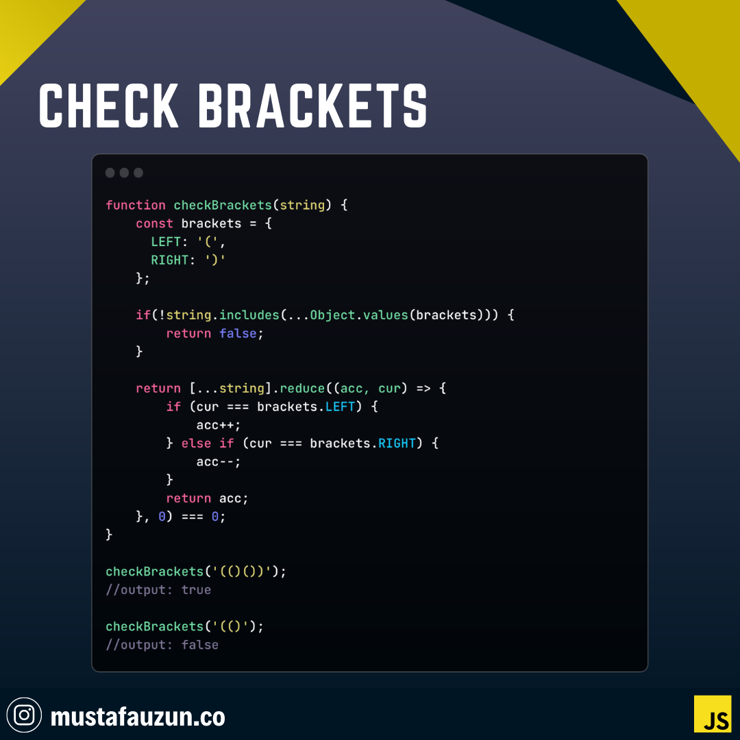 Javascript Check Brackets Mustafa Ate UZUN Blog Javascript Check Brackets Mustafa Ate UZUN Blog