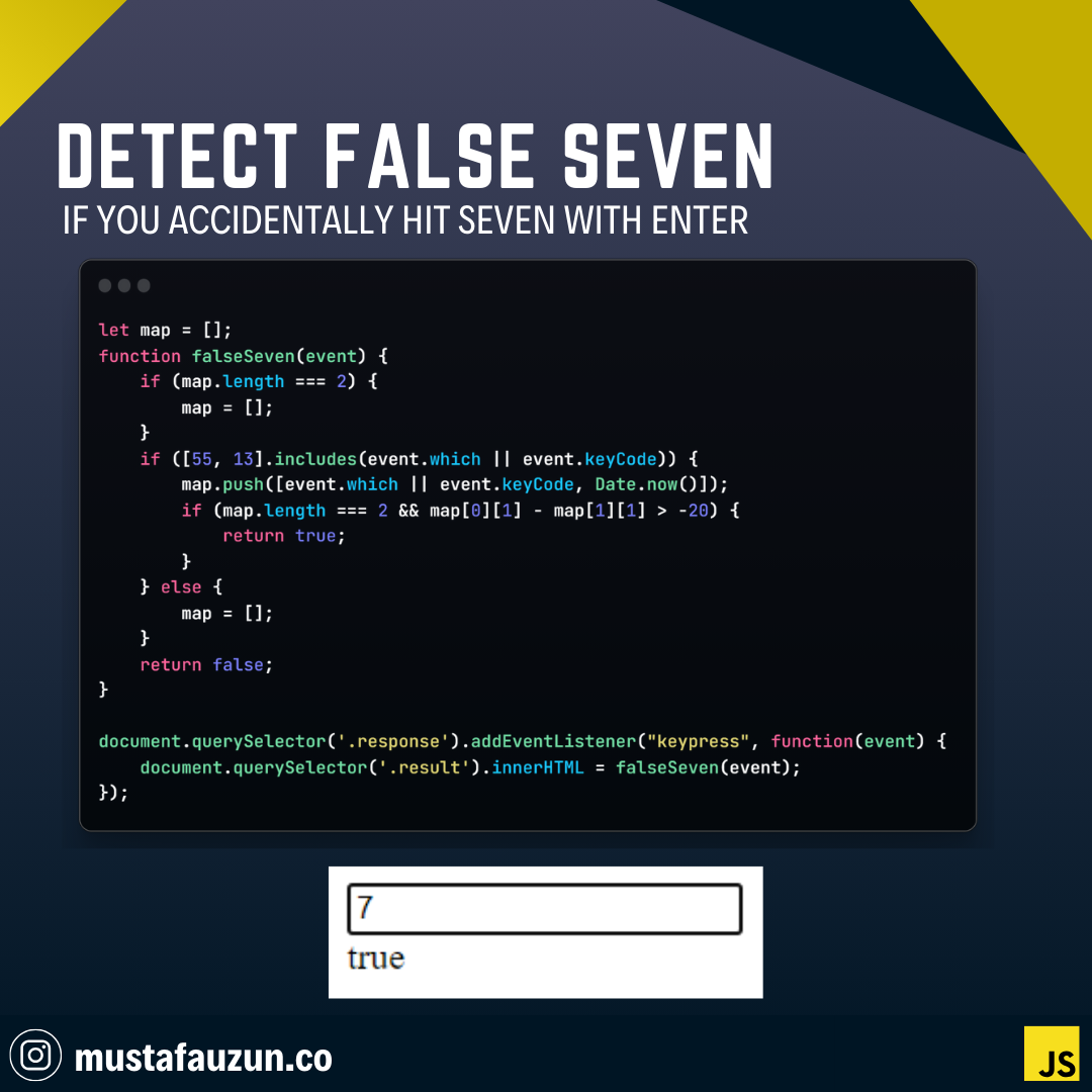 Javascript, Detect False Seven – Mustafa Ateş UZUN Blog