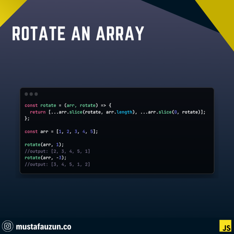 Javascript Rotate An Array Mustafa Ateş Uzun Blog