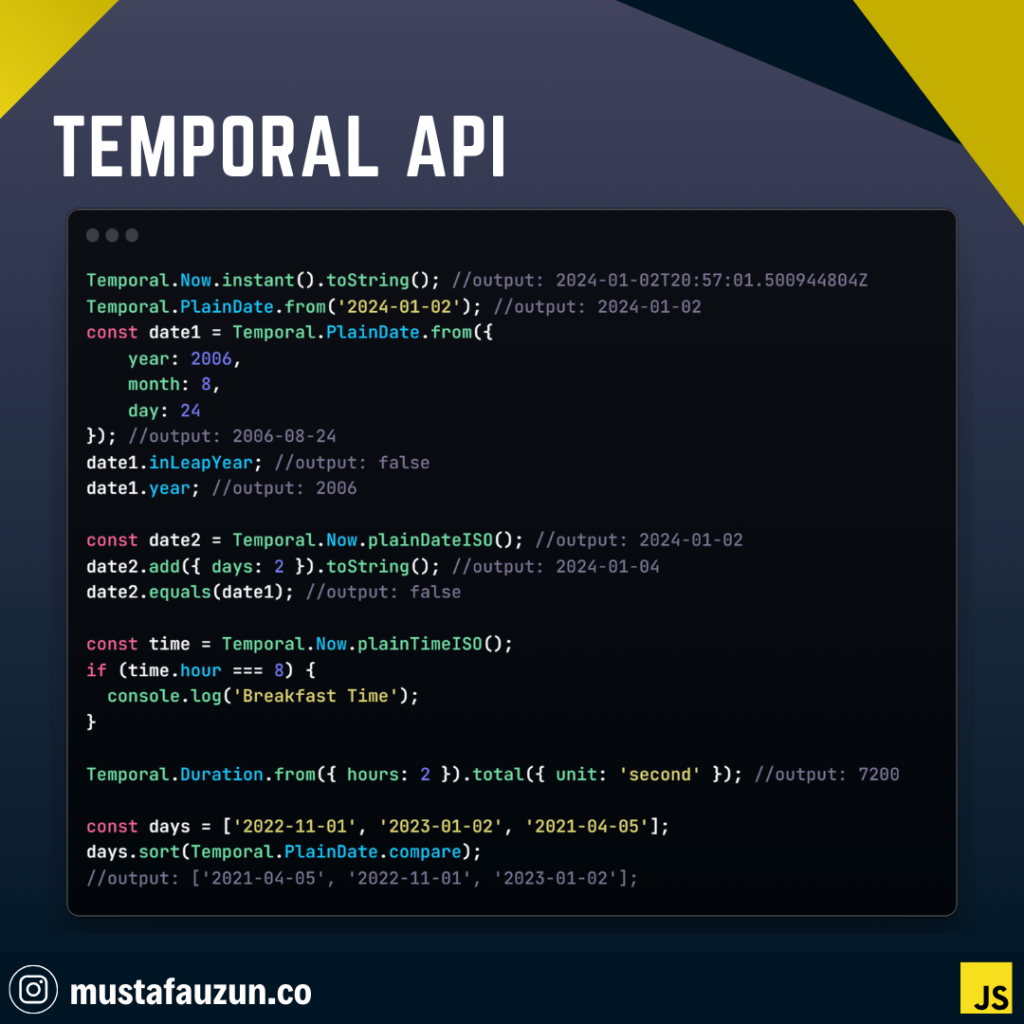 Javascript, Temporal API – Mustafa Ateş UZUN Blog Javascript, Temporal API – Mustafa Ateş UZUN Blog