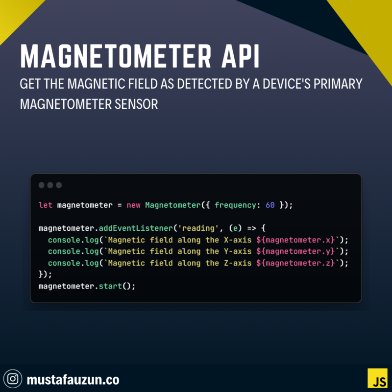 Javascript, Magnetometer API – Mustafa Ateş UZUN Blog Javascript, Magnetometer API – Mustafa Ateş UZUN Blog